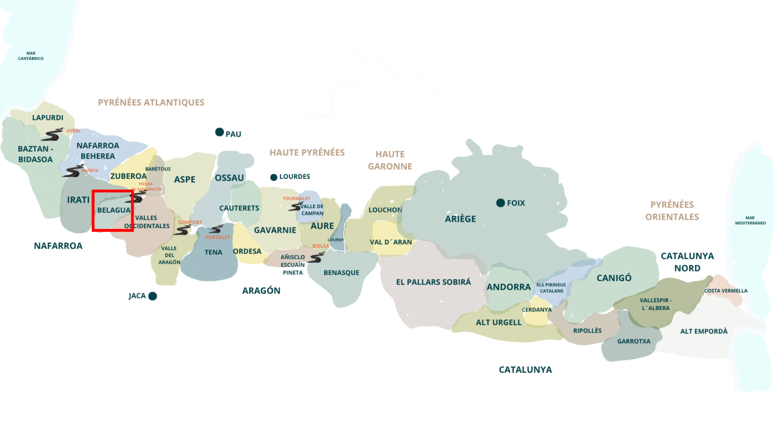 Lo mejor de Belagua y Roncal: GUÍA + MAPA
